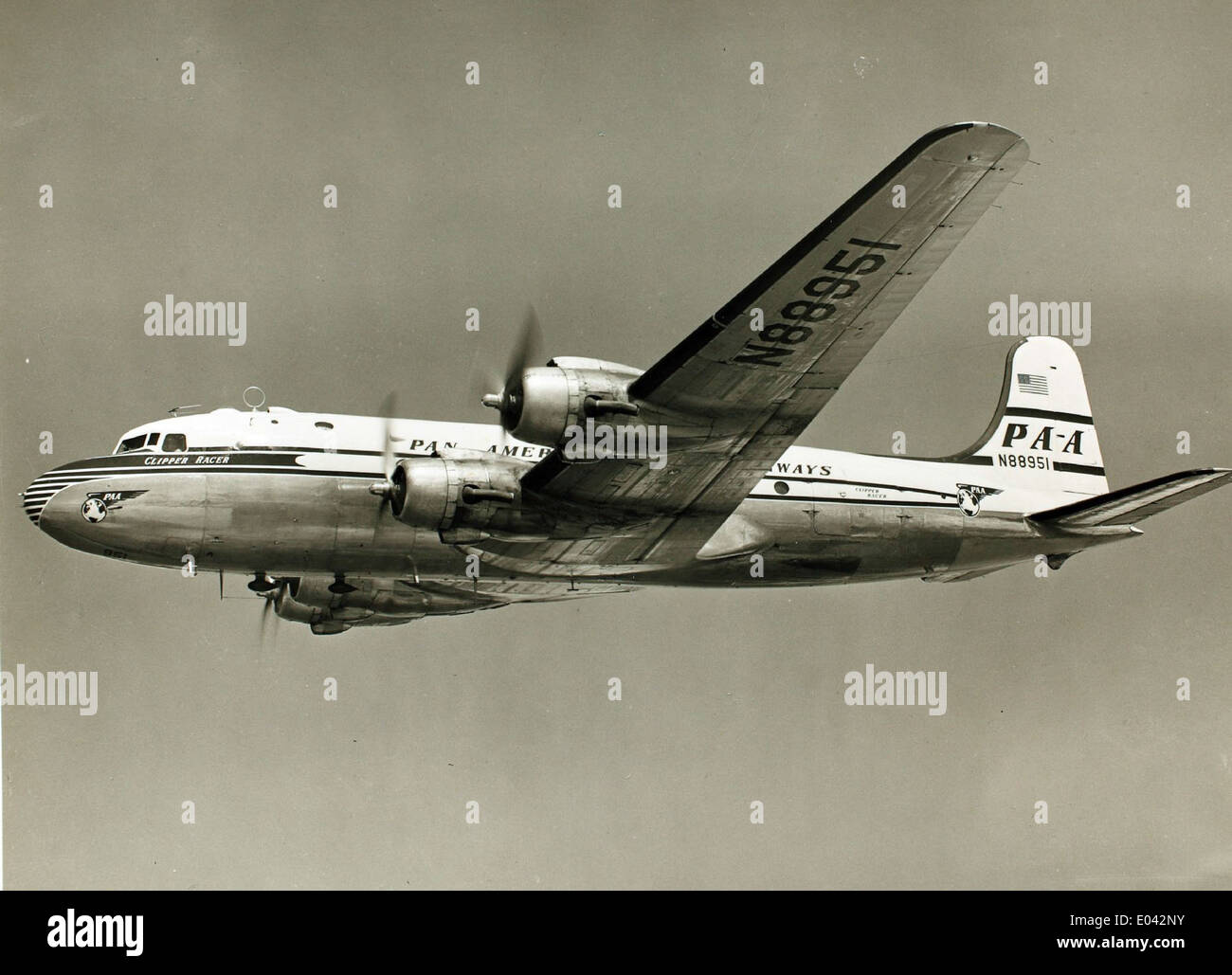 The Douglas DC-4 Clipper Racer, operated by Pan American Airways, was a ...