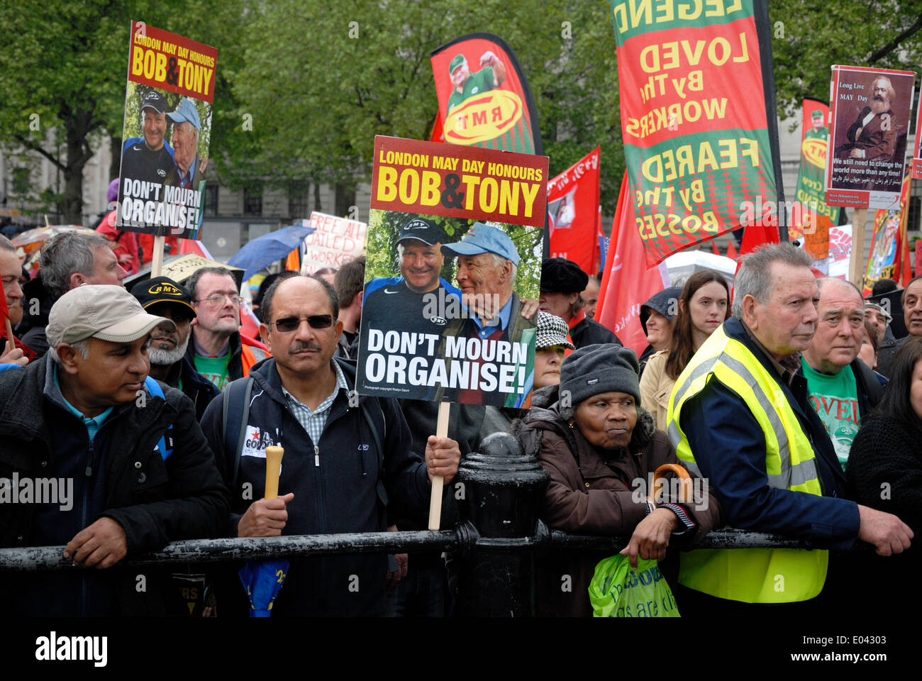 London, UK. 1st May 2014. May Day, London. Trade Union March from ...