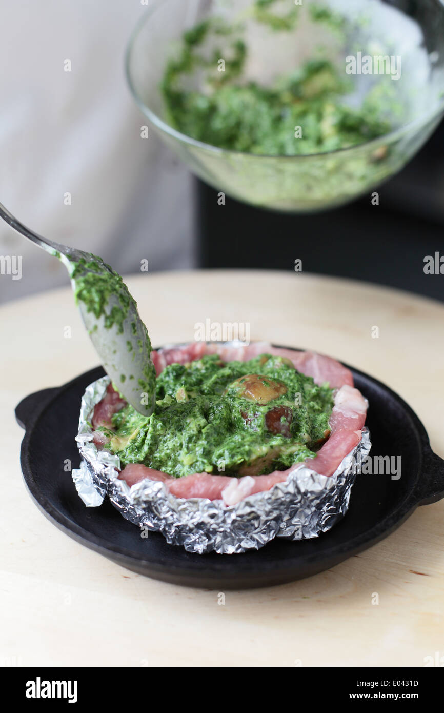 cooking of tasty food at the kitchen Stock Photo - Alamy