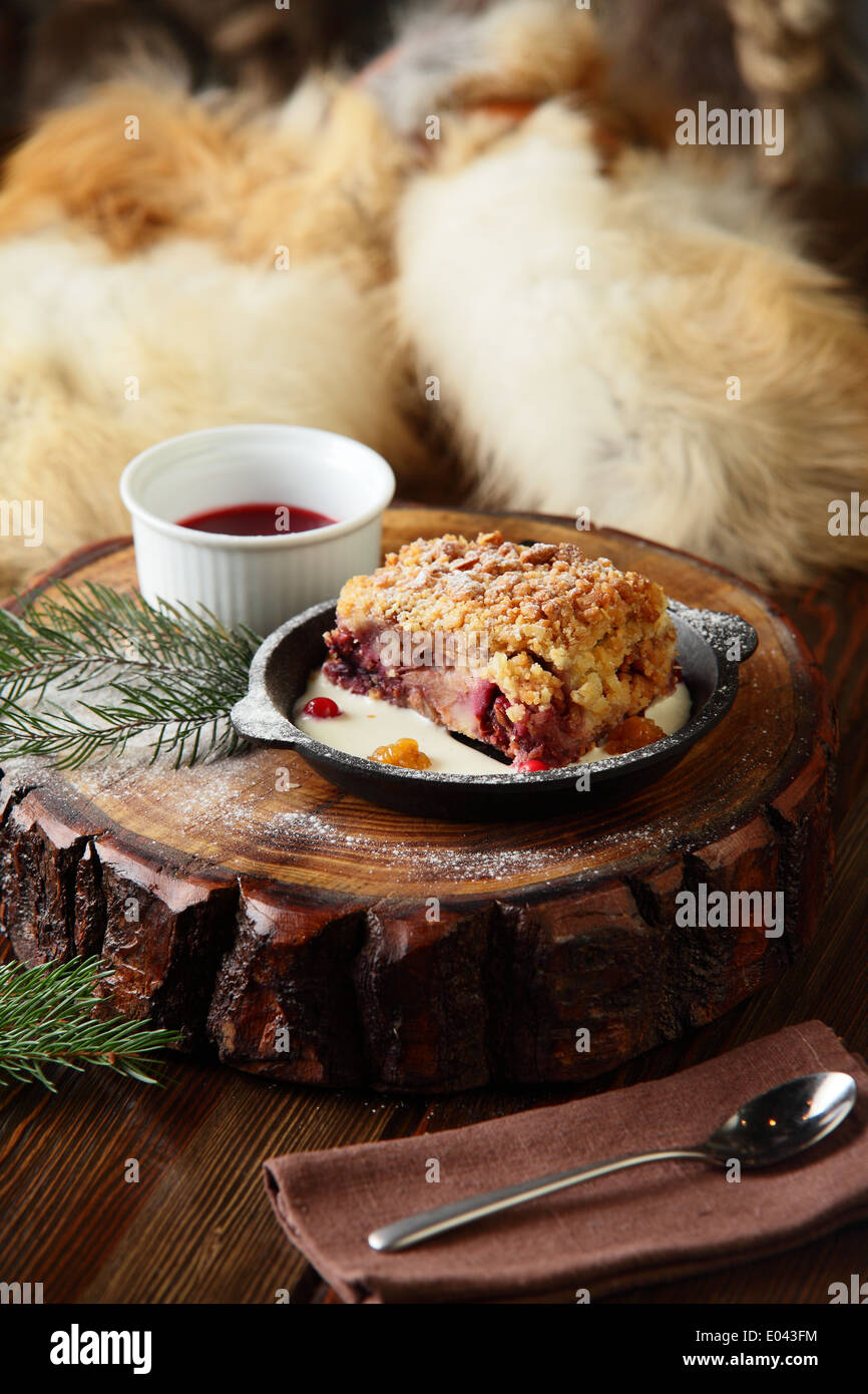 sweet and tasty cake on the dish Stock Photo - Alamy
