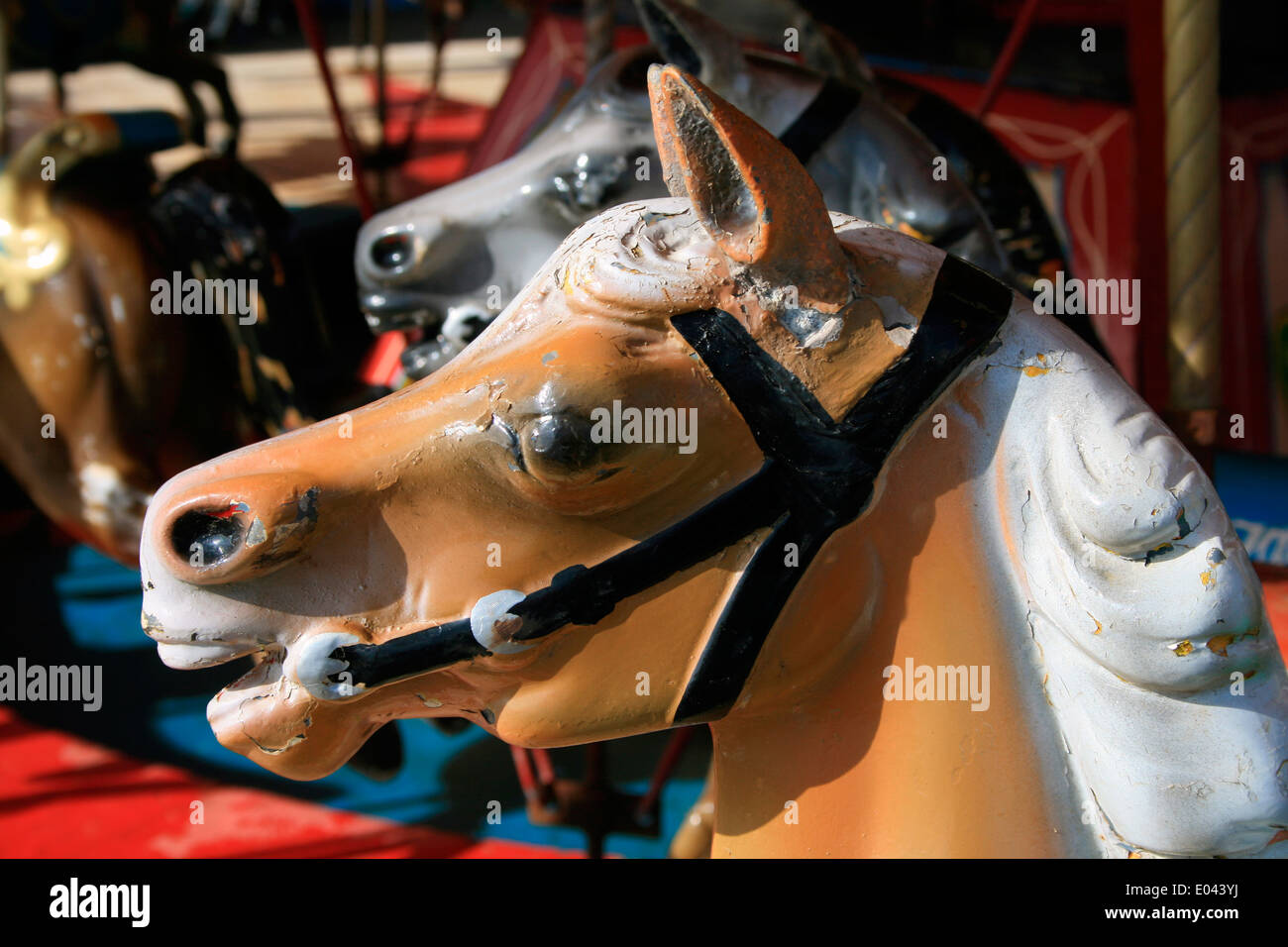 Carousel Horses, Blackpool Stock Photo - Alamy