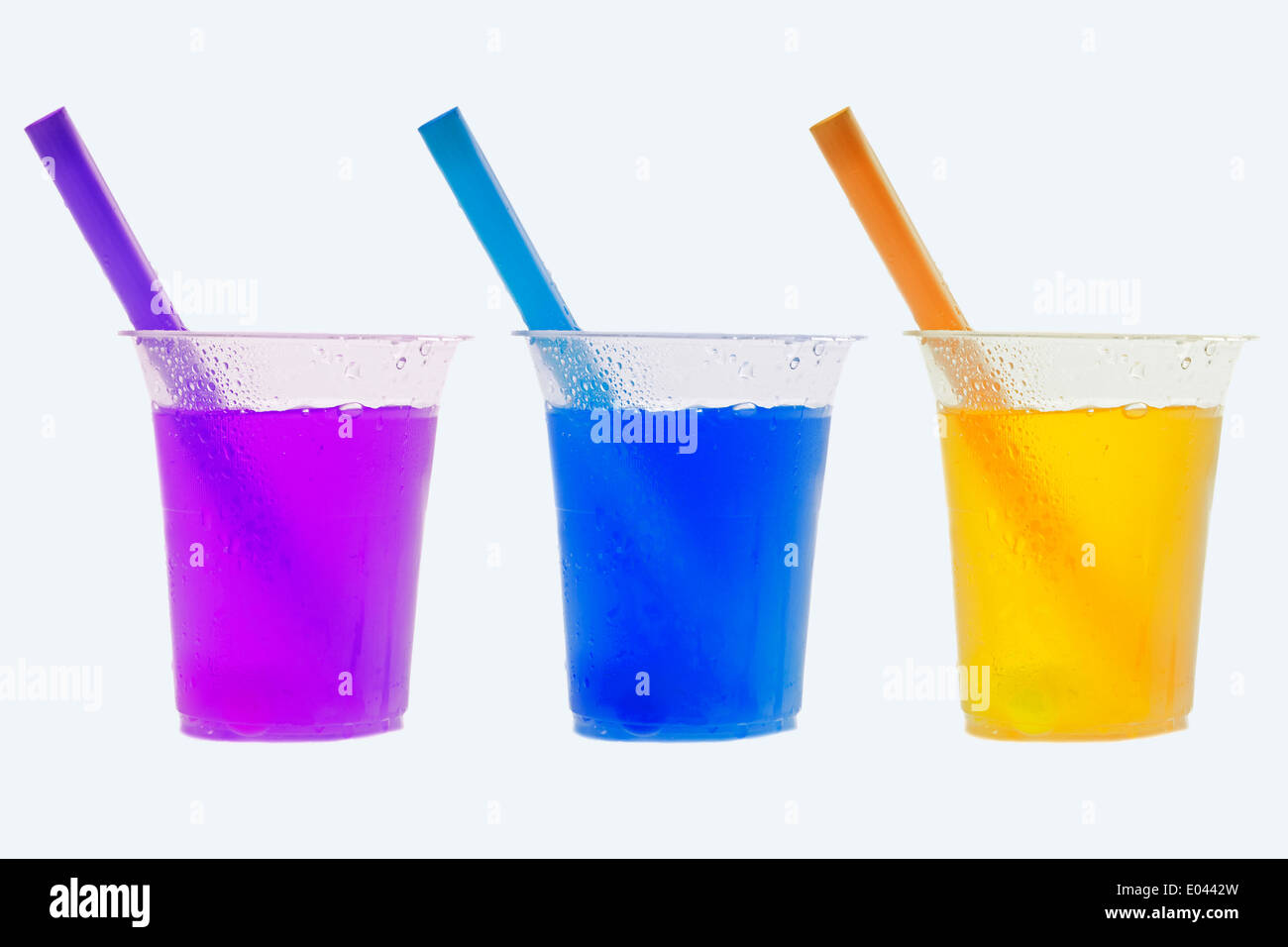 Coloured refreshing cold drinks Stock Photo - Alamy