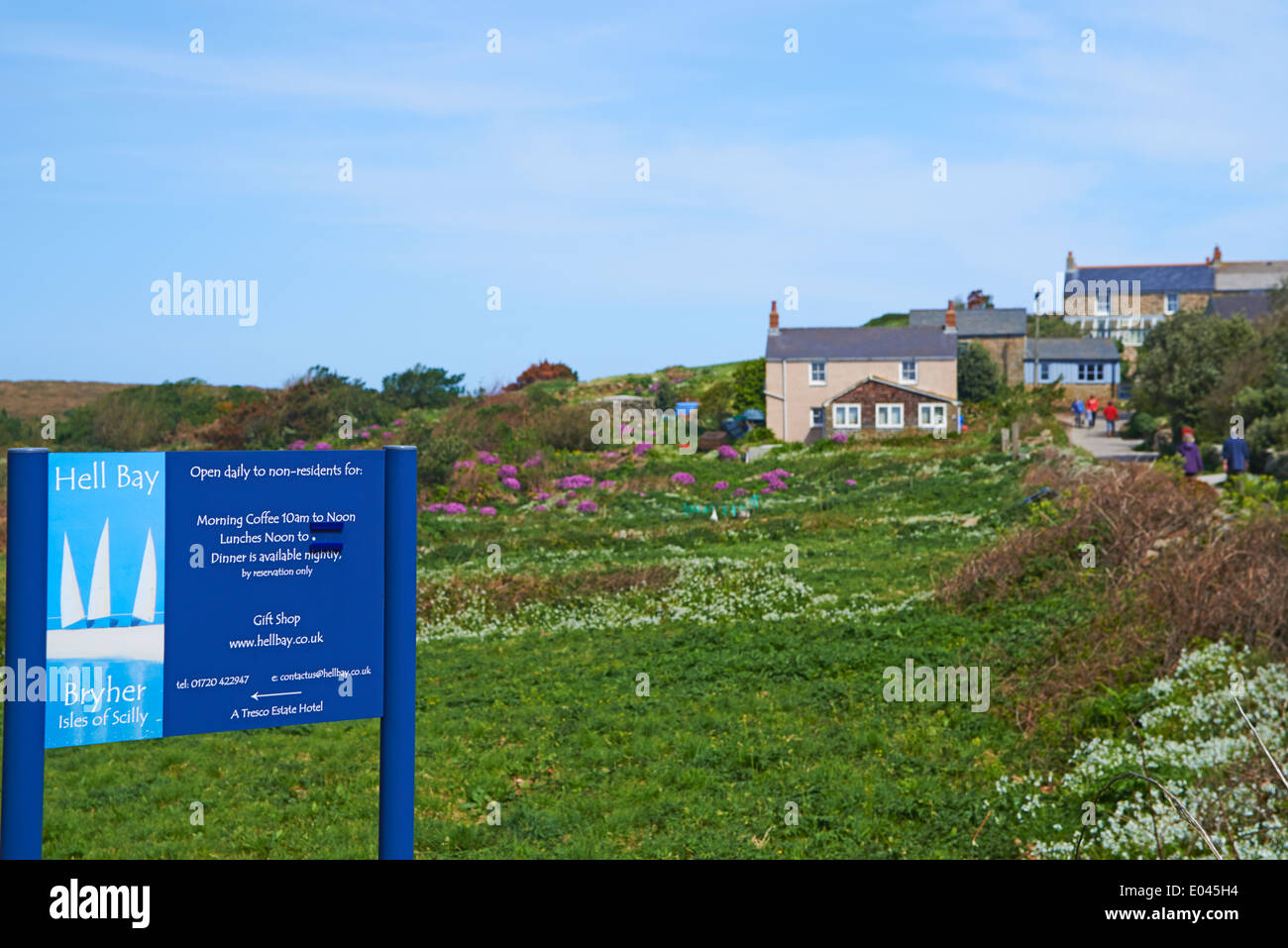 Hell Bay, Bryher, Isles of Scilly, Scillies, Cornwall in April Stock ...