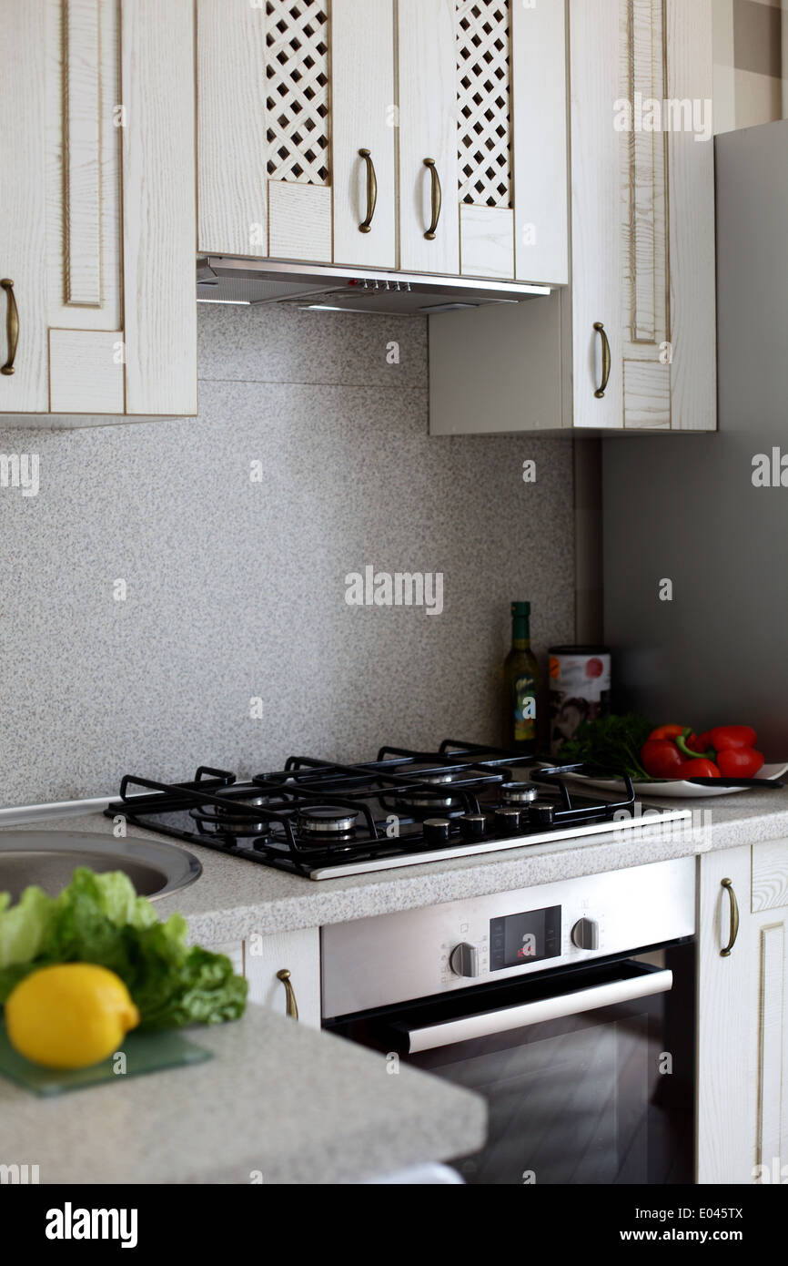 luxury and very clean empty european kitchen Stock Photo - Alamy