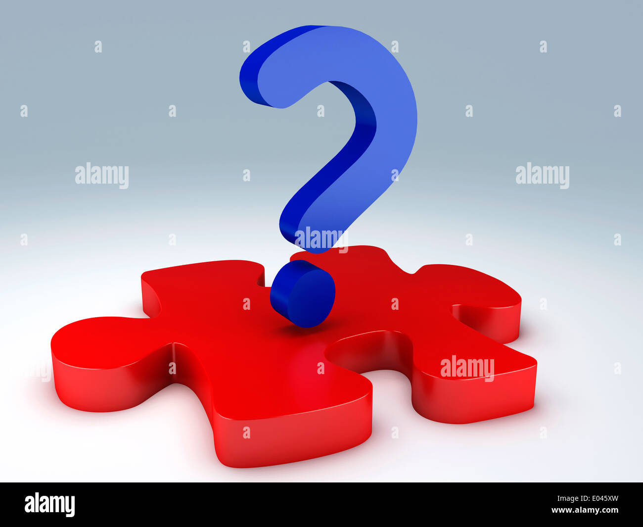 Question Mark puzzle. Concept Graphic 3d illustration Stock Photo - Alamy