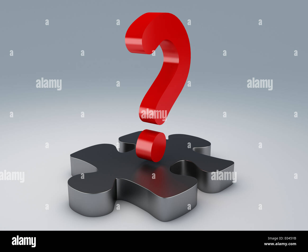Question Mark puzzle. Concept Graphic 3d illustration Stock Photo - Alamy