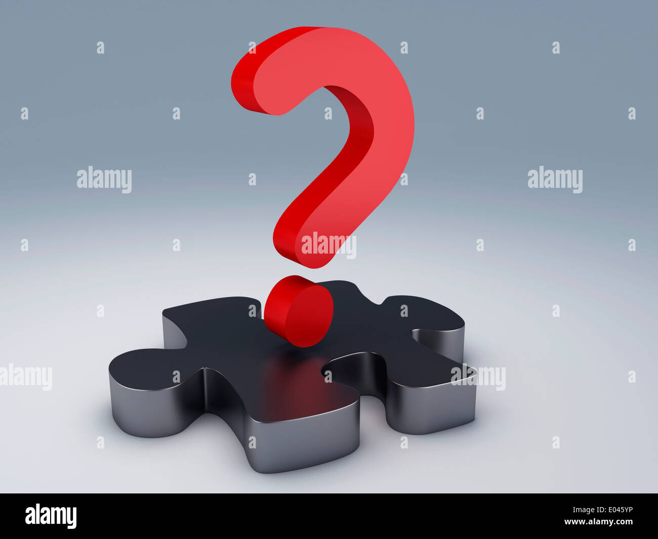 Question Mark puzzle. Concept Graphic 3d illustration Stock Photo - Alamy
