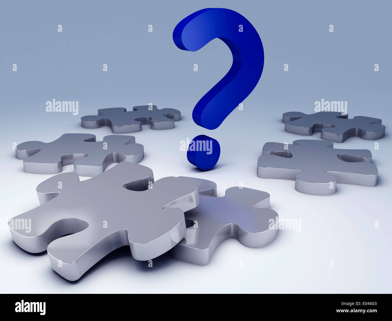 Question Mark puzzle. Concept Graphic 3d illustration Stock Photo - Alamy