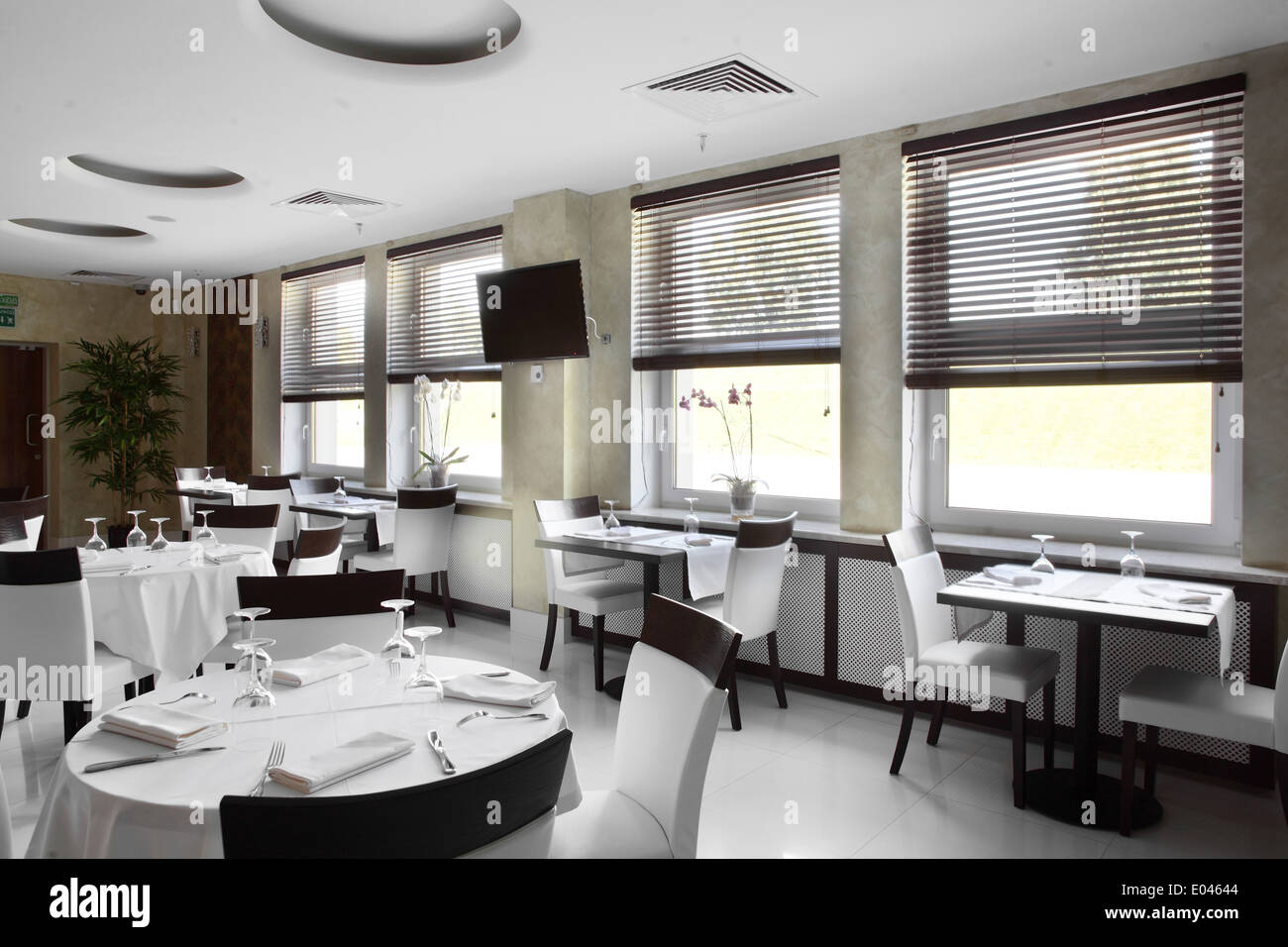 new and clean luxury restaurant in european style Stock Photo - Alamy