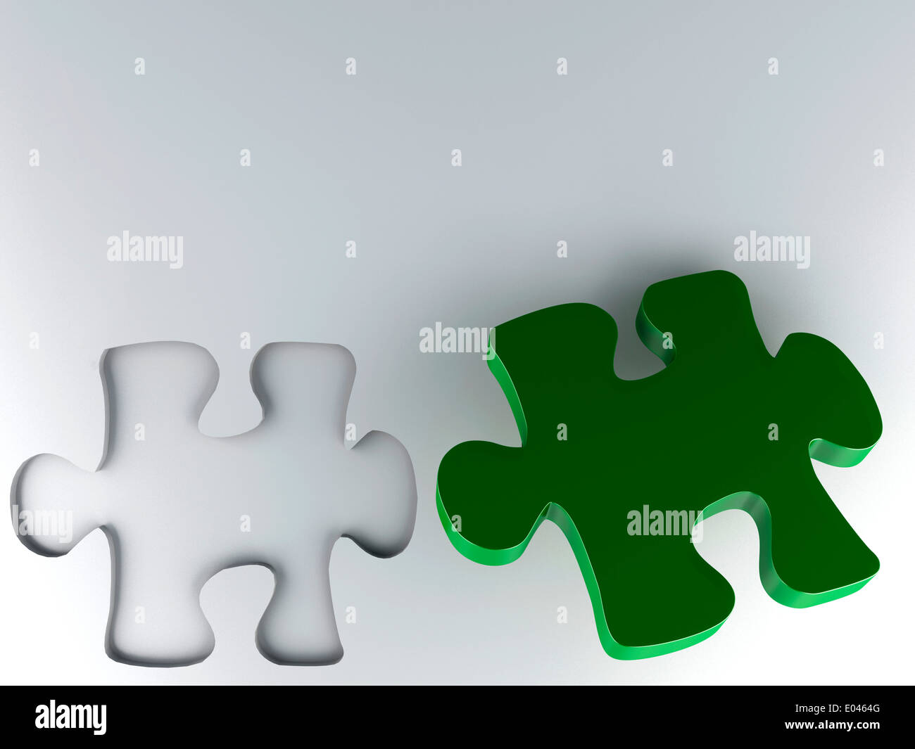 Piece of puzzle. success concept. 3d illustration Stock Photo - Alamy