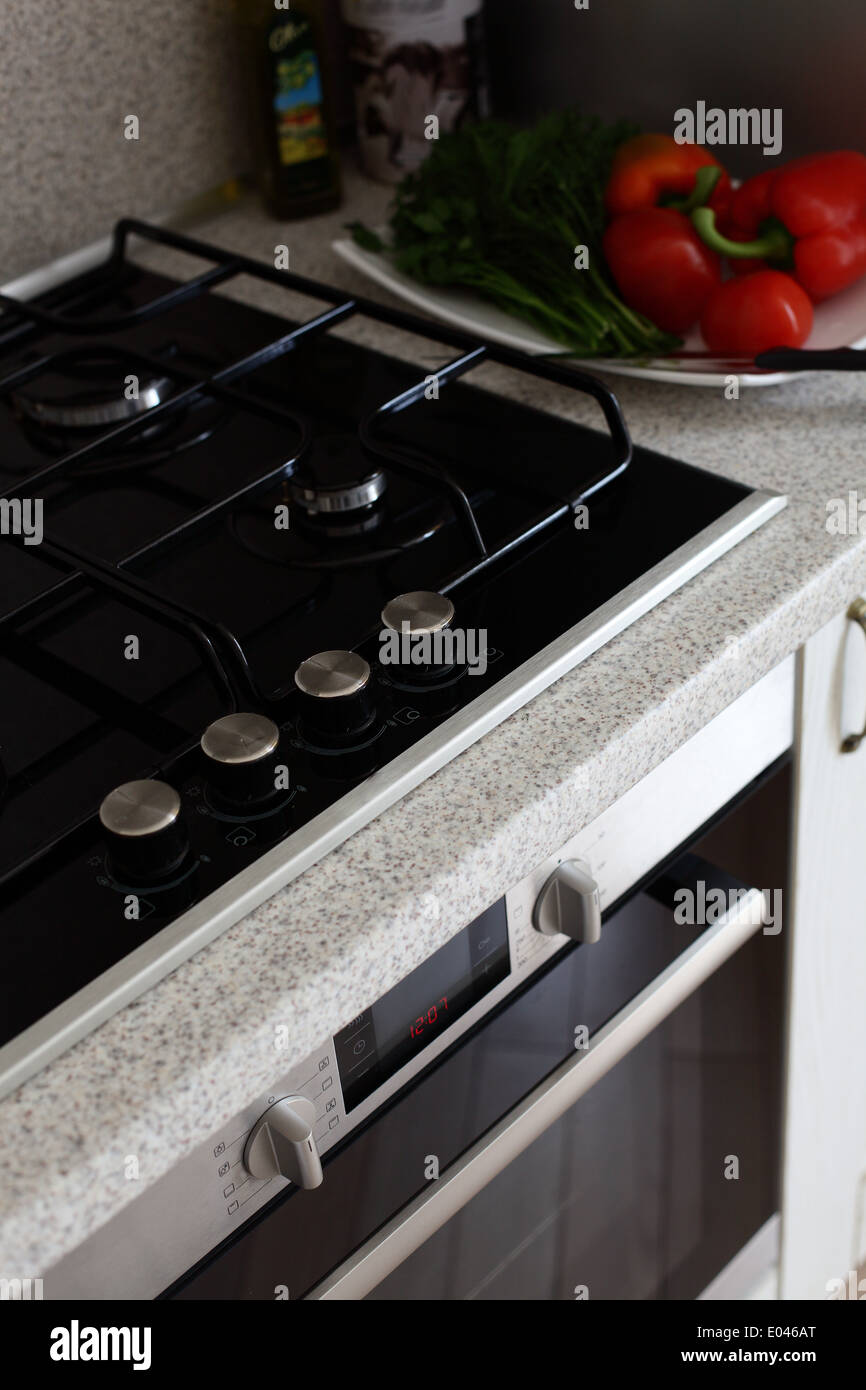 luxury and very clean empty european kitchen Stock Photo - Alamy