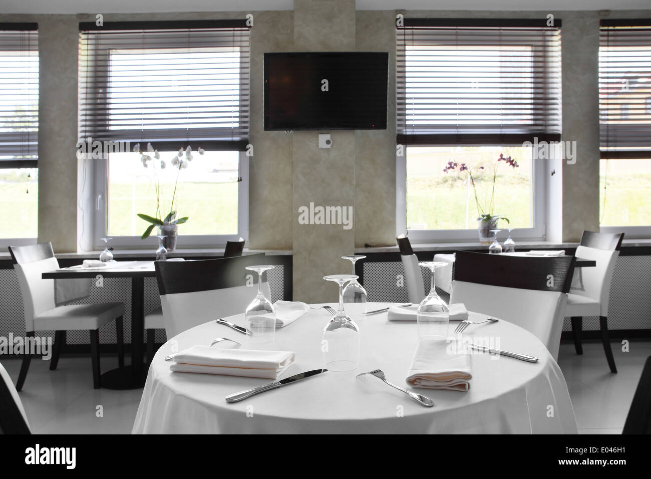 new and clean luxury restaurant in european style Stock Photo - Alamy