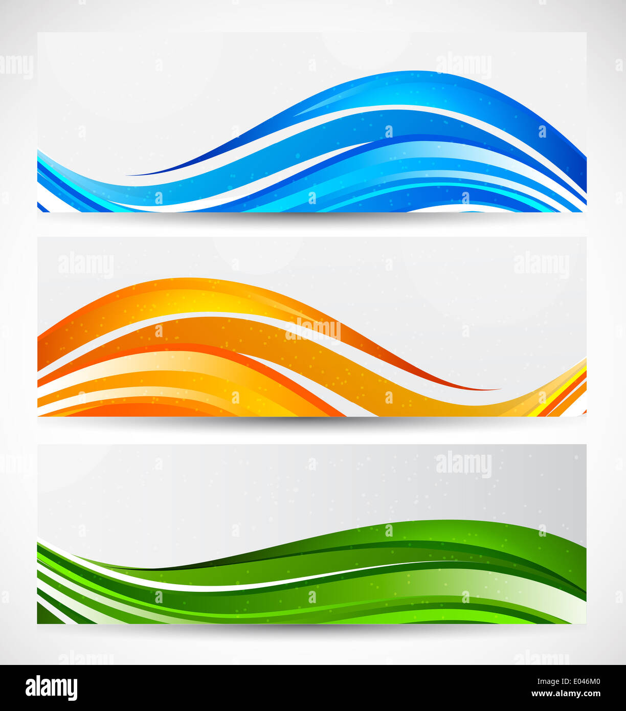 Set of wavy banners. Abstract colorful illustration Stock Photo - Alamy