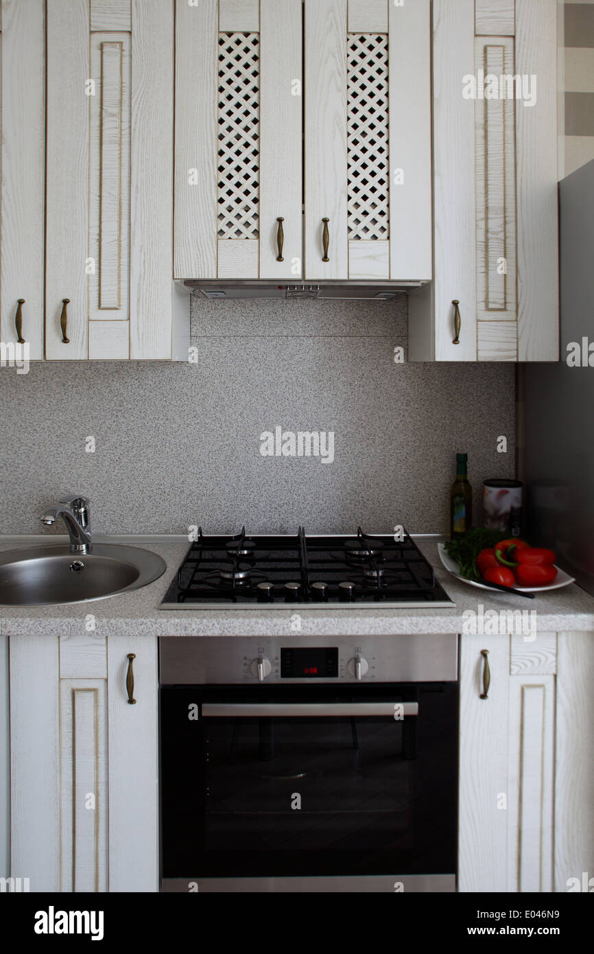 luxury and very clean empty european kitchen Stock Photo - Alamy