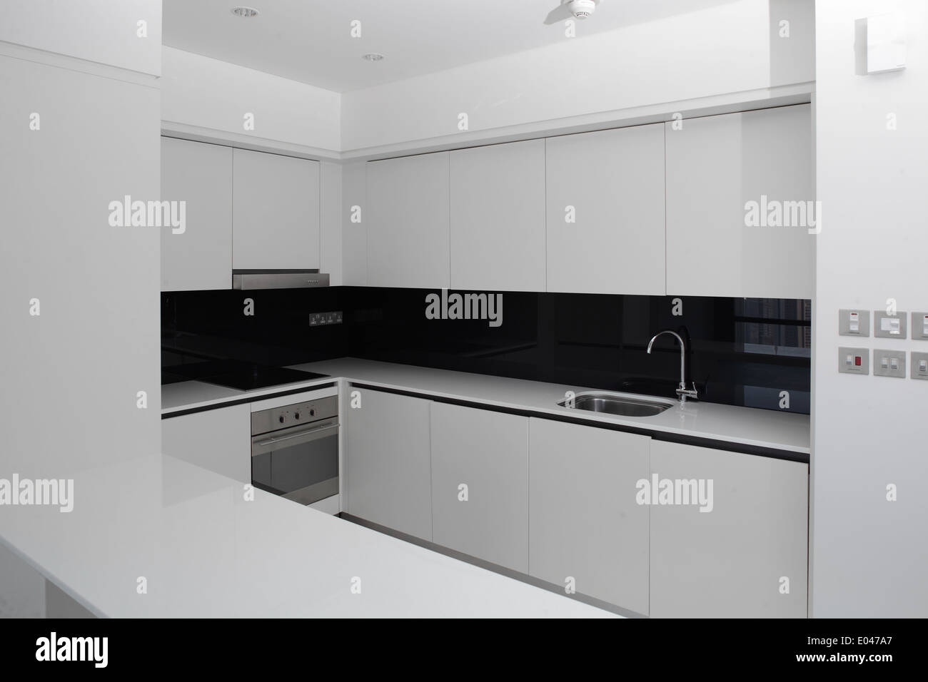 luxury and very clean empty european kitchen Stock Photo - Alamy