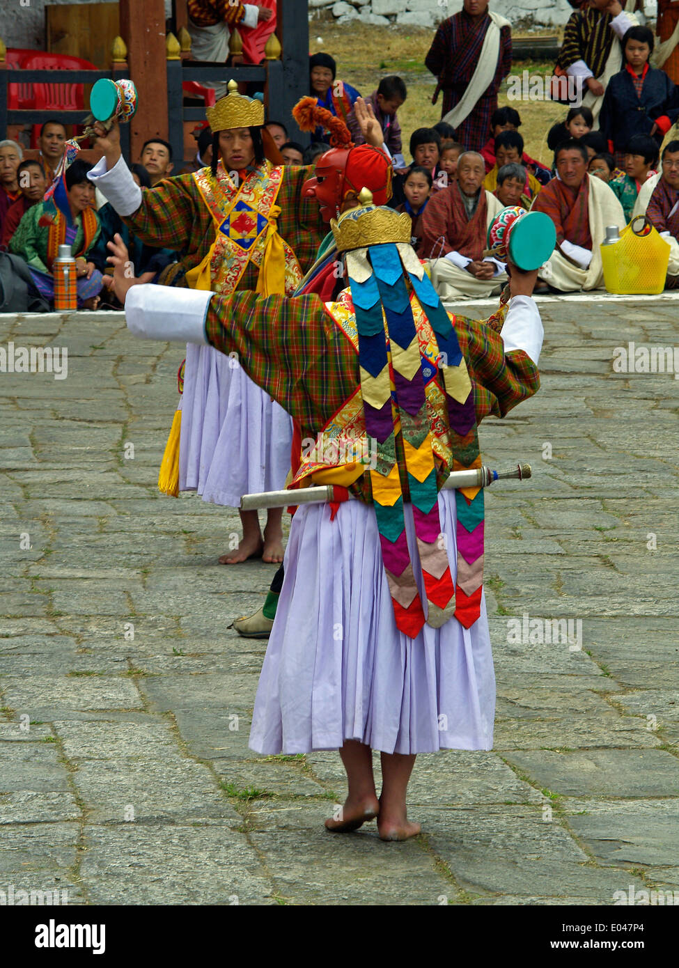 Dancers at the Tsechu Festival in Paro,Bhutan Stock Photo - Alamy