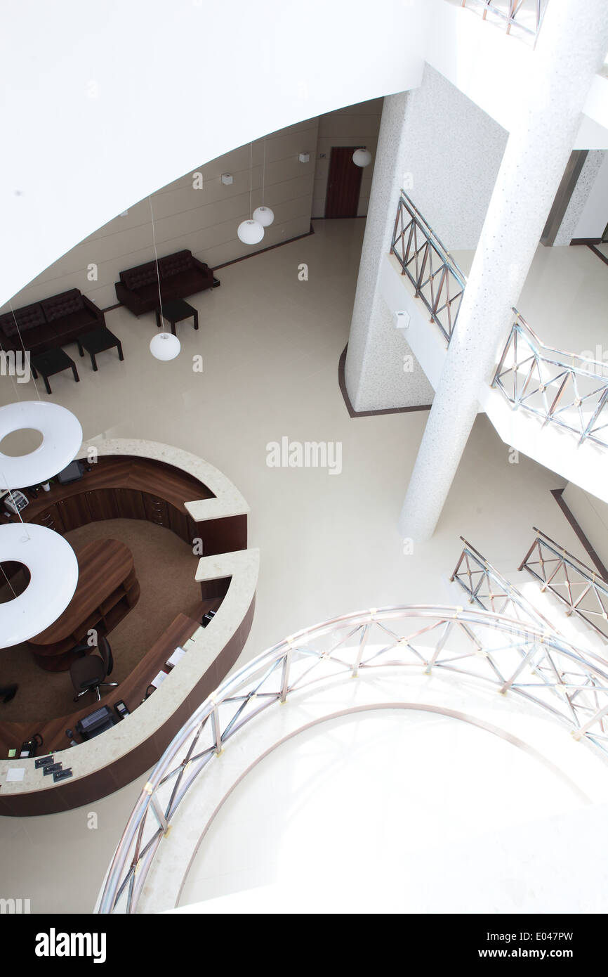 modern and bright european hall with stair Stock Photo - Alamy