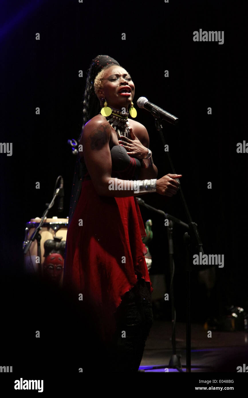 Harare, Zimbabwe. 1st May, 2014. Grammy-winning Dobet Gnahore from Cote ...