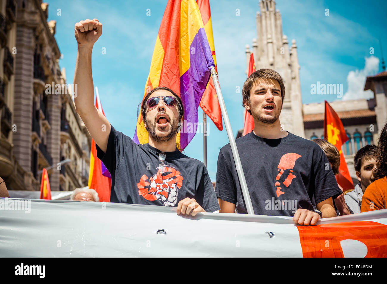 May day demonstration spain hi-res stock photography and images - Alamy