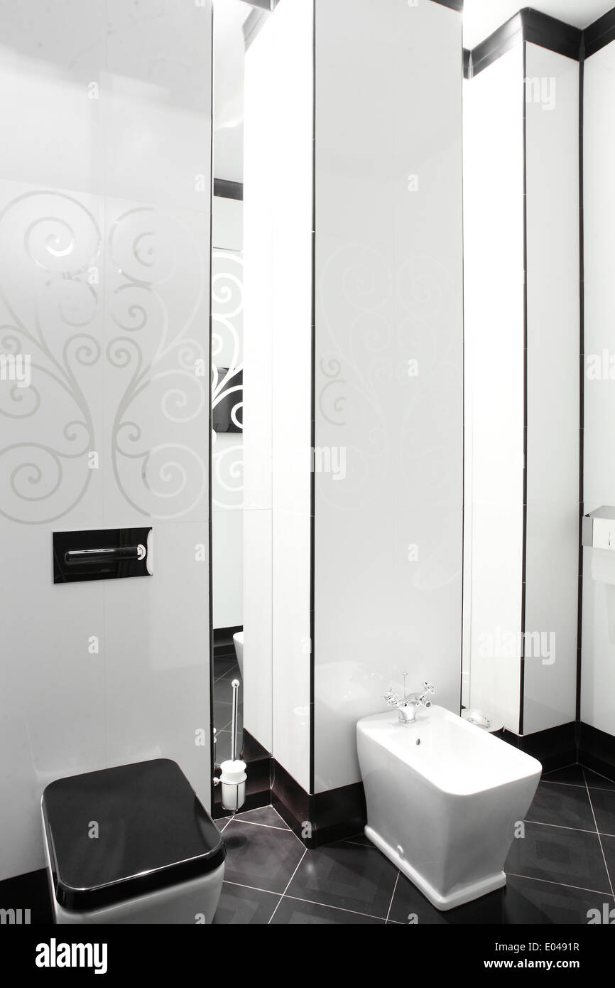 luxury and very clean toilet in european style Stock Photo - Alamy