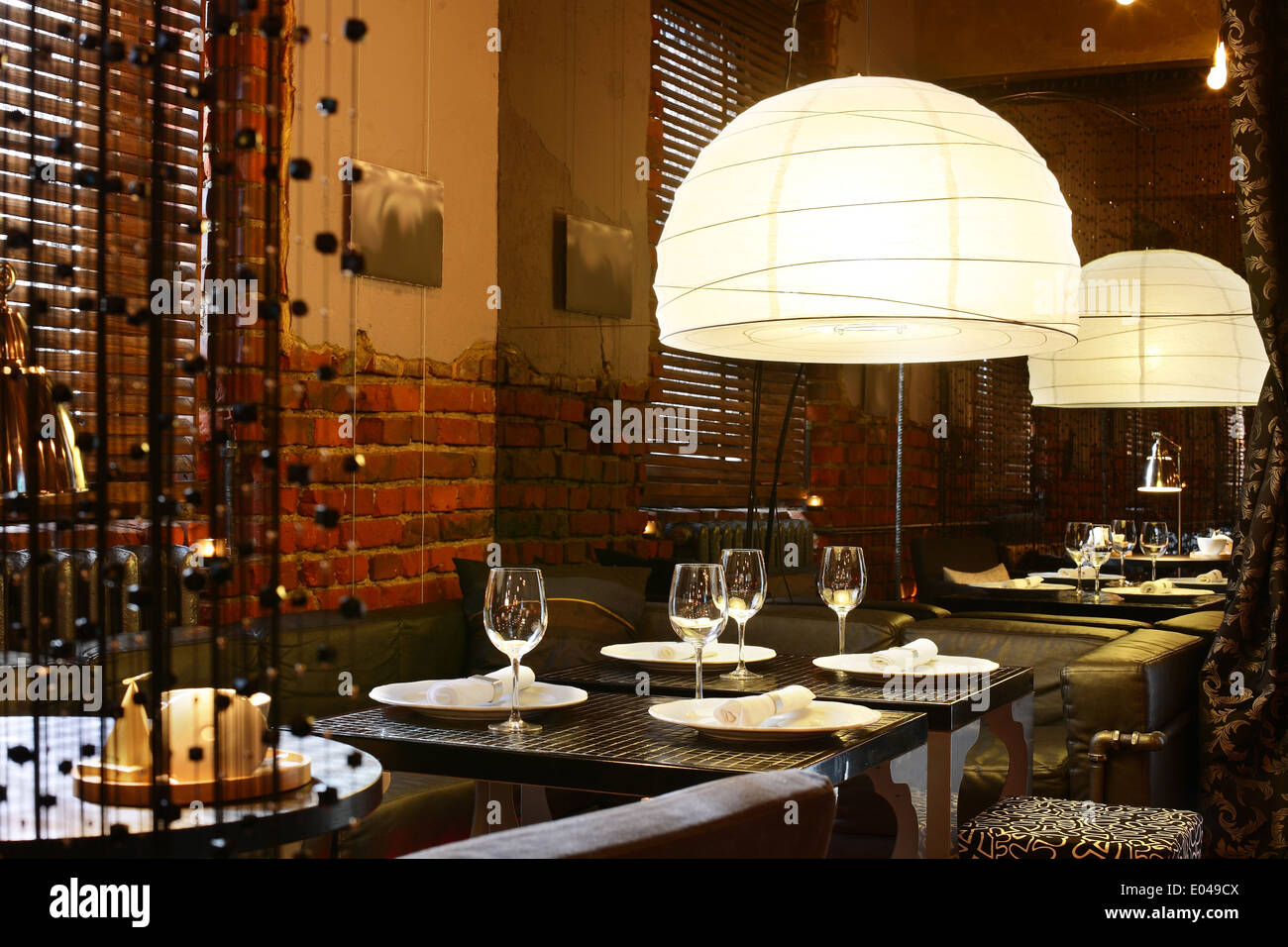 new and clean luxury restaurant in european style Stock Photo - Alamy