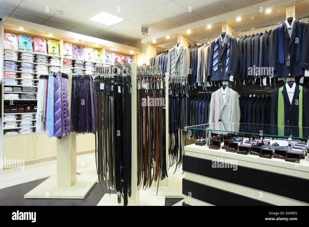 luxury and fashionable european different clothes shop Stock Photo - Alamy