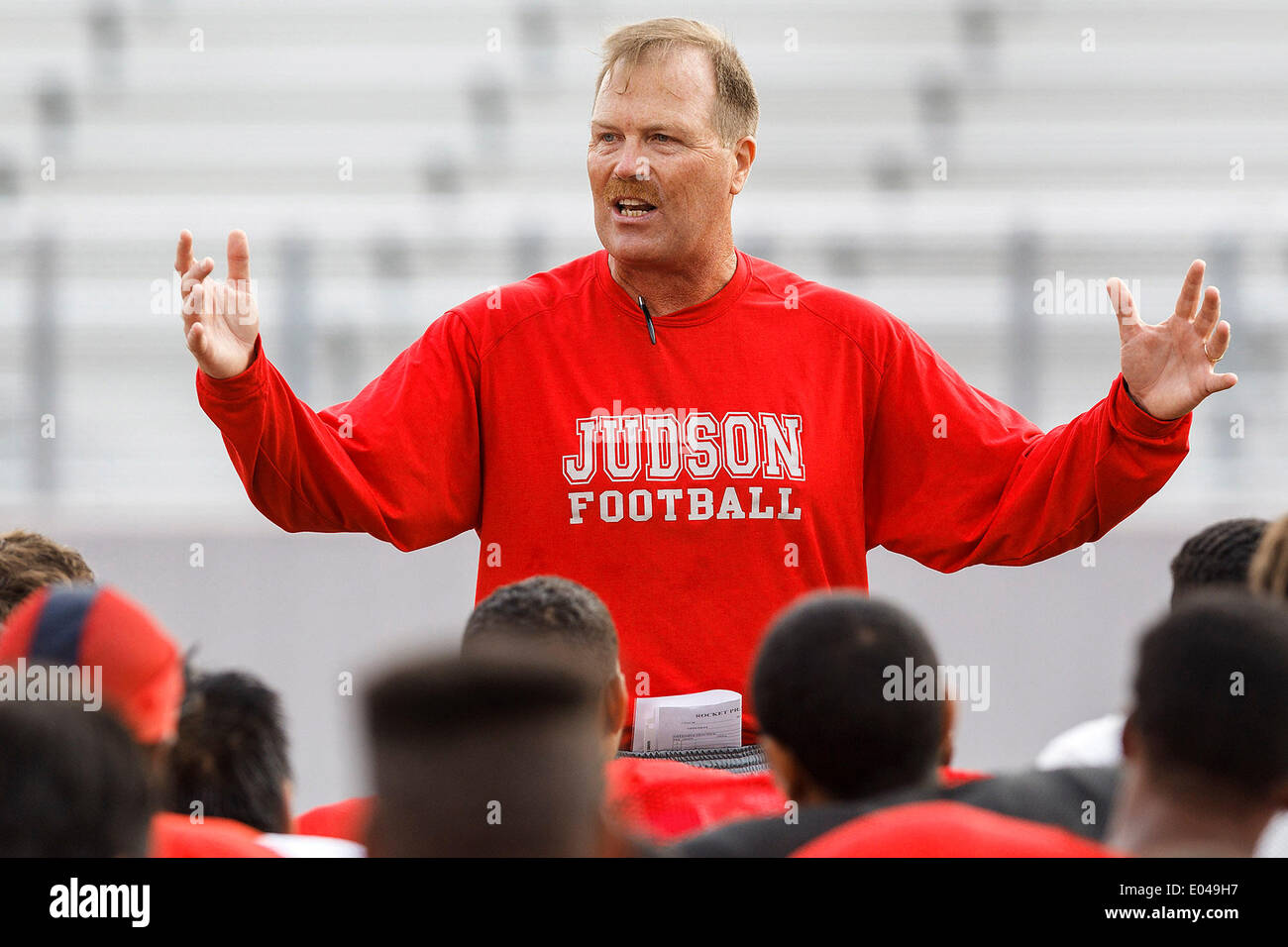 San Antonio, Texas, USA. 21st Aug, 2012. Judson head coach MARK SMITH ...