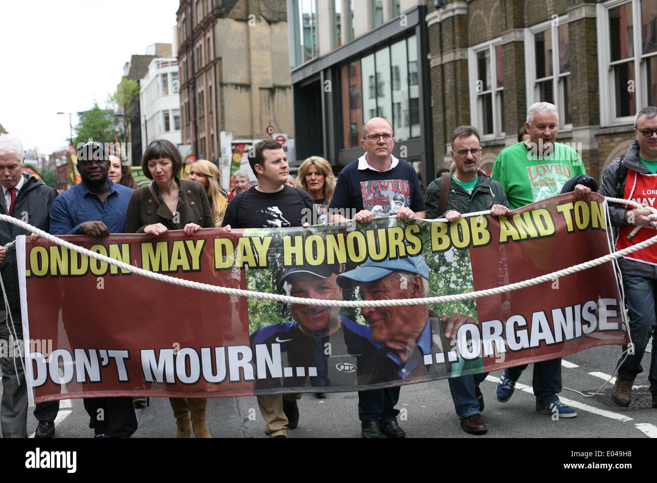 London, UK. 1st May, 2014. People gather in Trafalgar Square for the ...