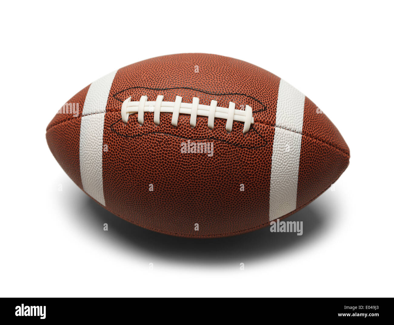 Football with White Stripes Isolated on White Background Stock Photo ...