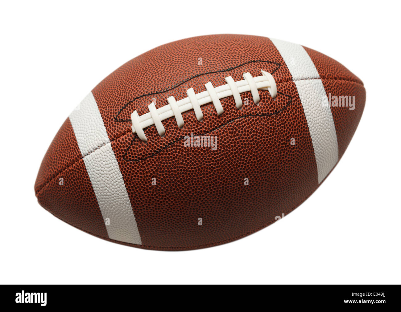 Football with White Stripes Isolated on White Background Stock Photo ...