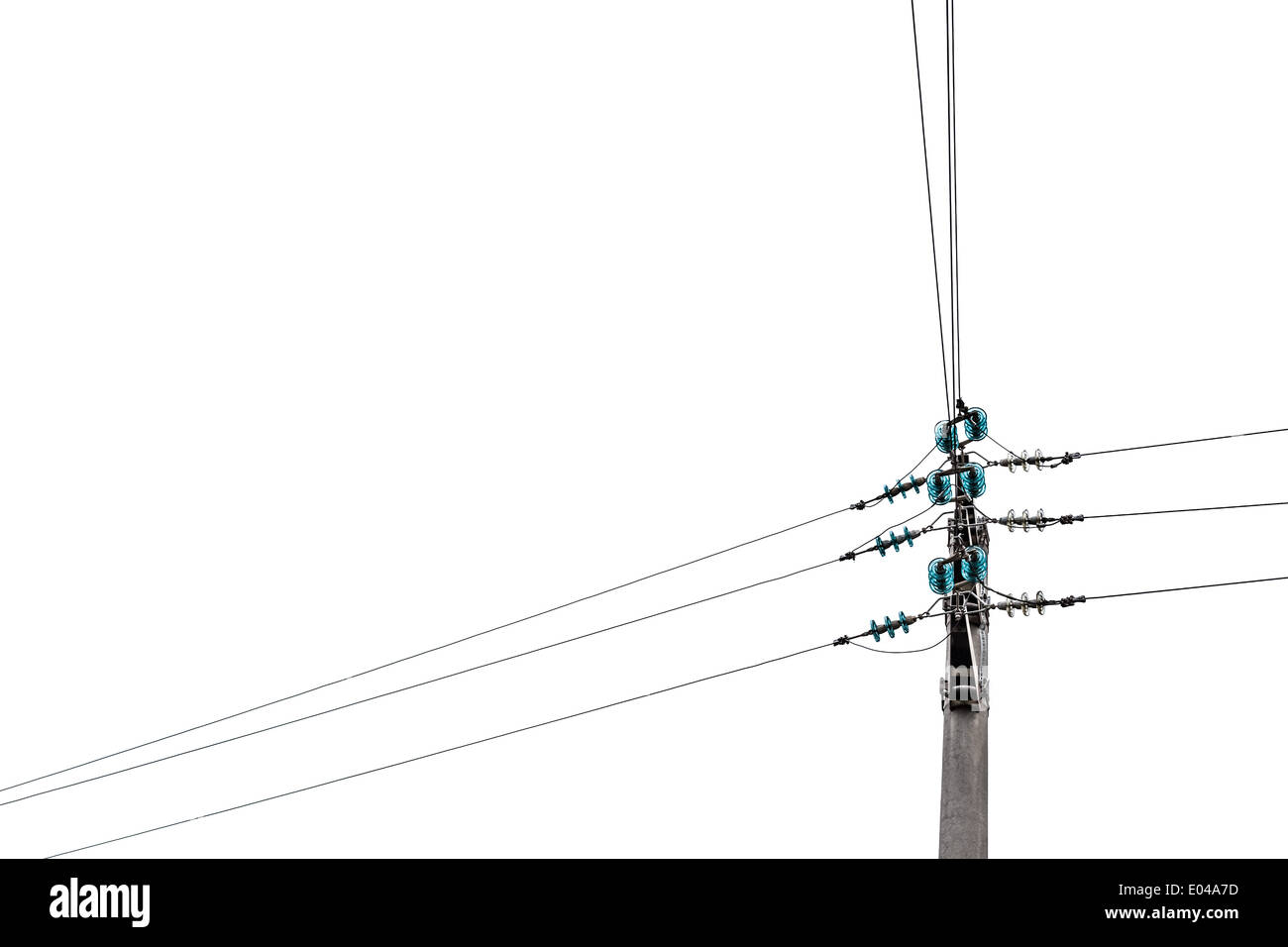 a small electricity pole isolated on white Stock Photo - Alamy