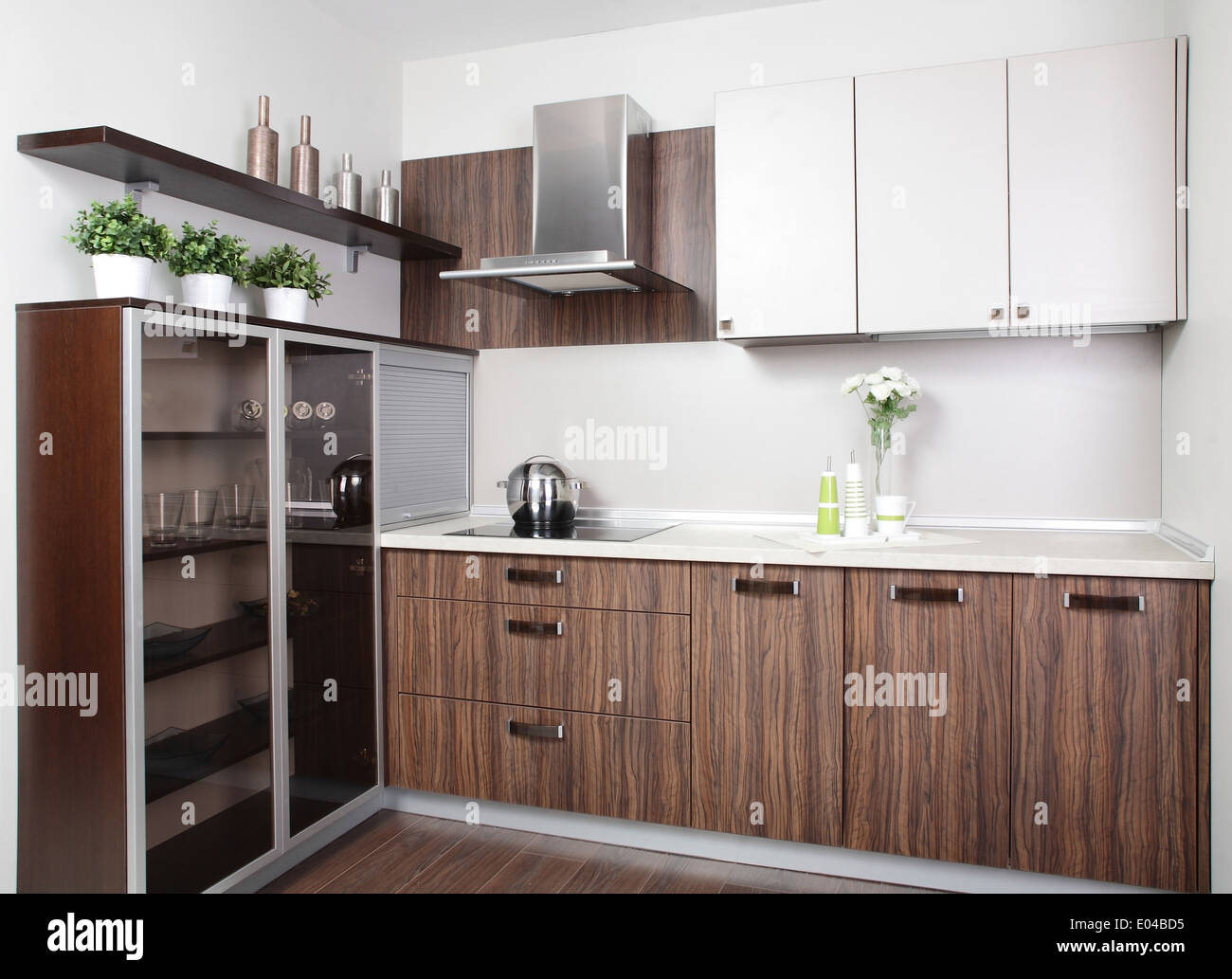 luxury and very clean empty european kitchen Stock Photo - Alamy