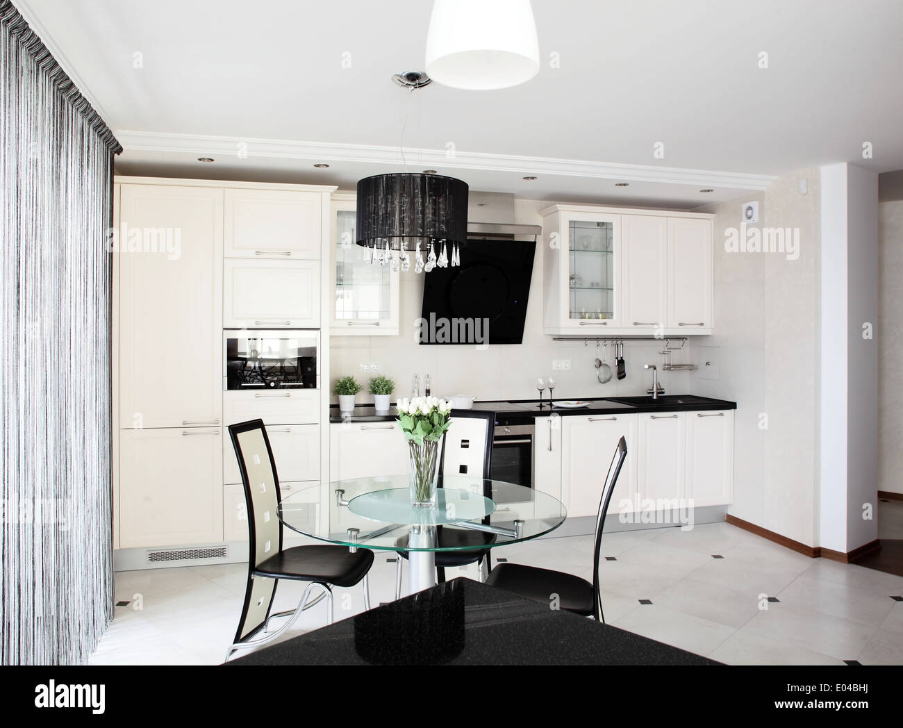 luxury and very clean empty european kitchen Stock Photo - Alamy