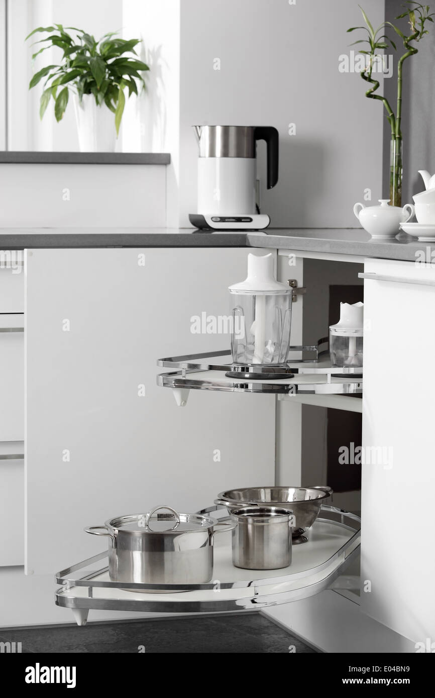 luxury and very clean empty european kitchen Stock Photo - Alamy