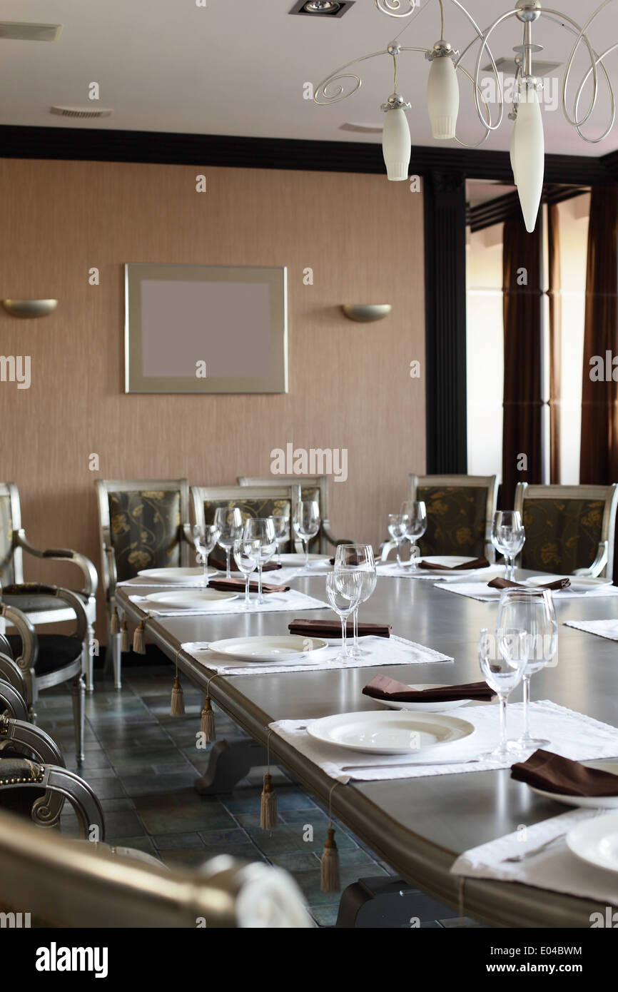 new and clean luxury restaurant in european style Stock Photo - Alamy