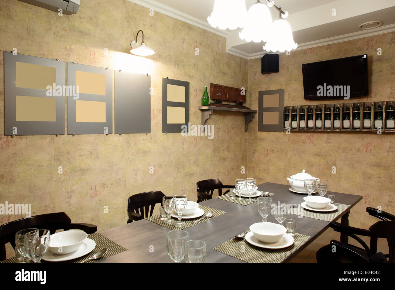 new and clean luxury restaurant in european style Stock Photo - Alamy