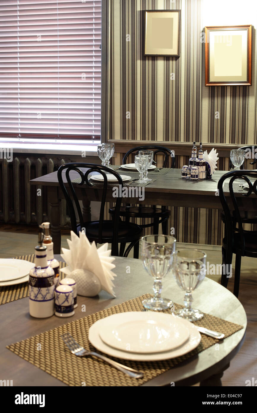 new and clean luxury restaurant in european style Stock Photo - Alamy