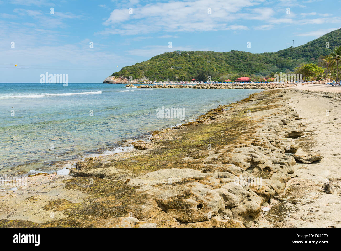 Beach at a tropical resort, Labadee, Haiti Stock Photo - Alamy
