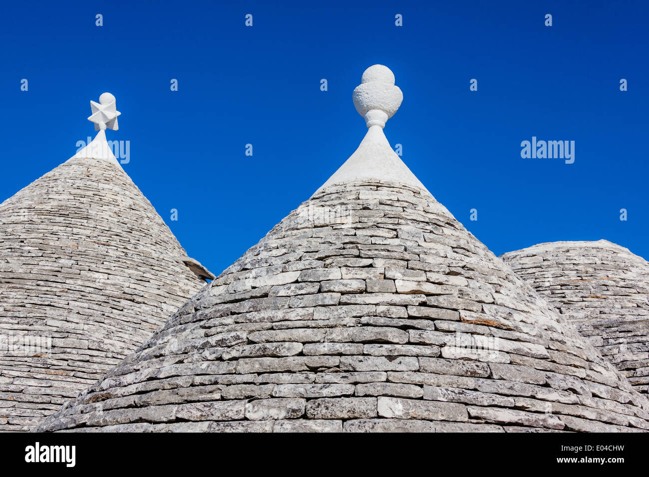 Ancient residential structures known as Trulli, found in Alberobello ...