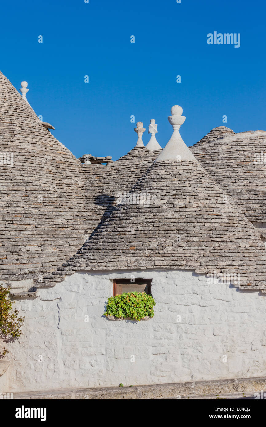 Ancient residential structures known as Trulli, found in Alberobello ...