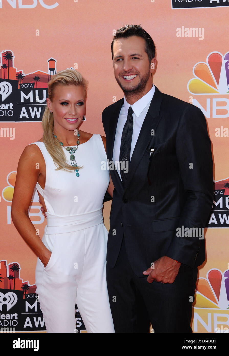 Los Angeles, California, USA. 1st May, 2014. Luke Bryan, Caroline Bryan ...