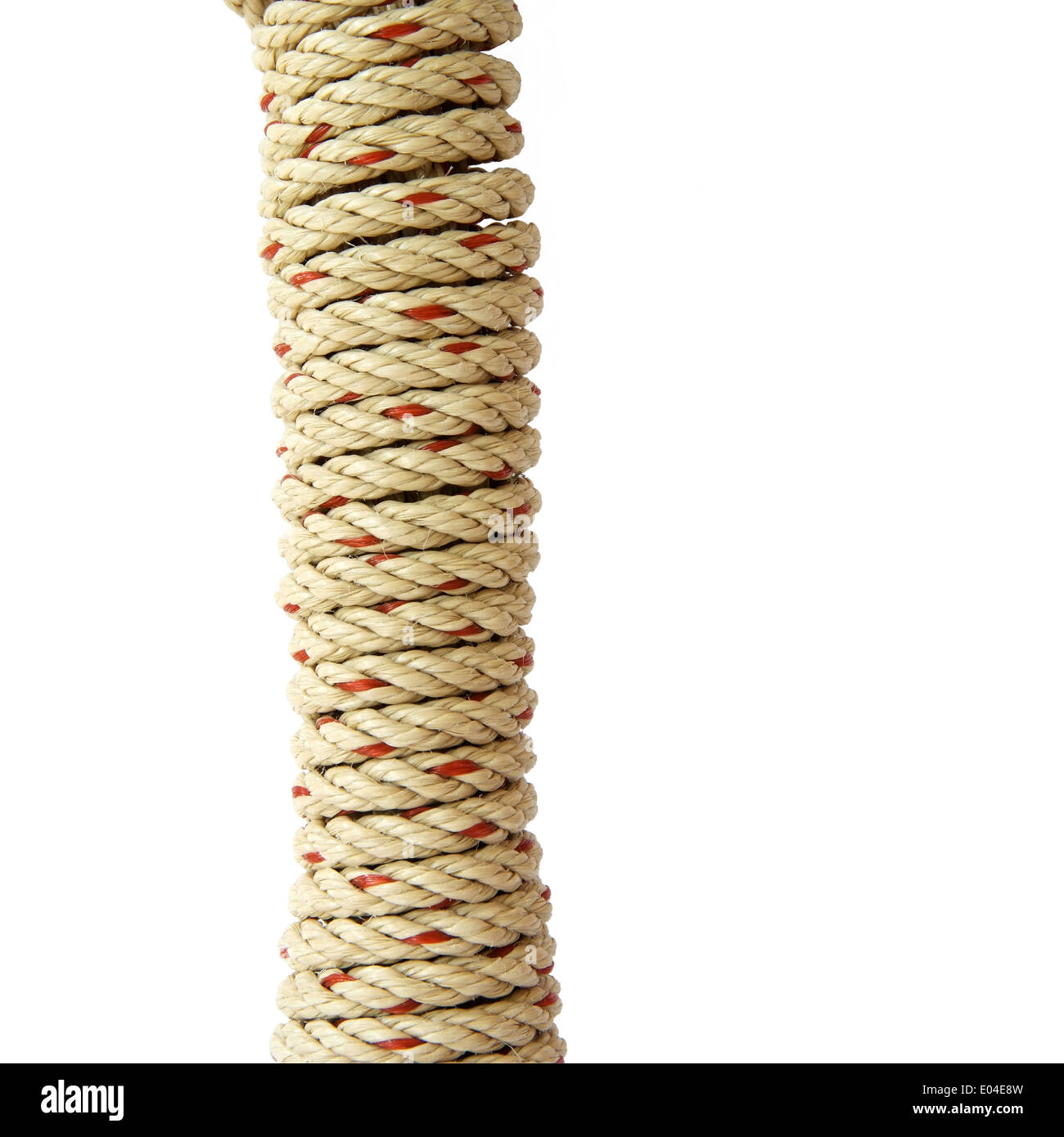 white coil rope isolated on white background Stock Photo - Alamy