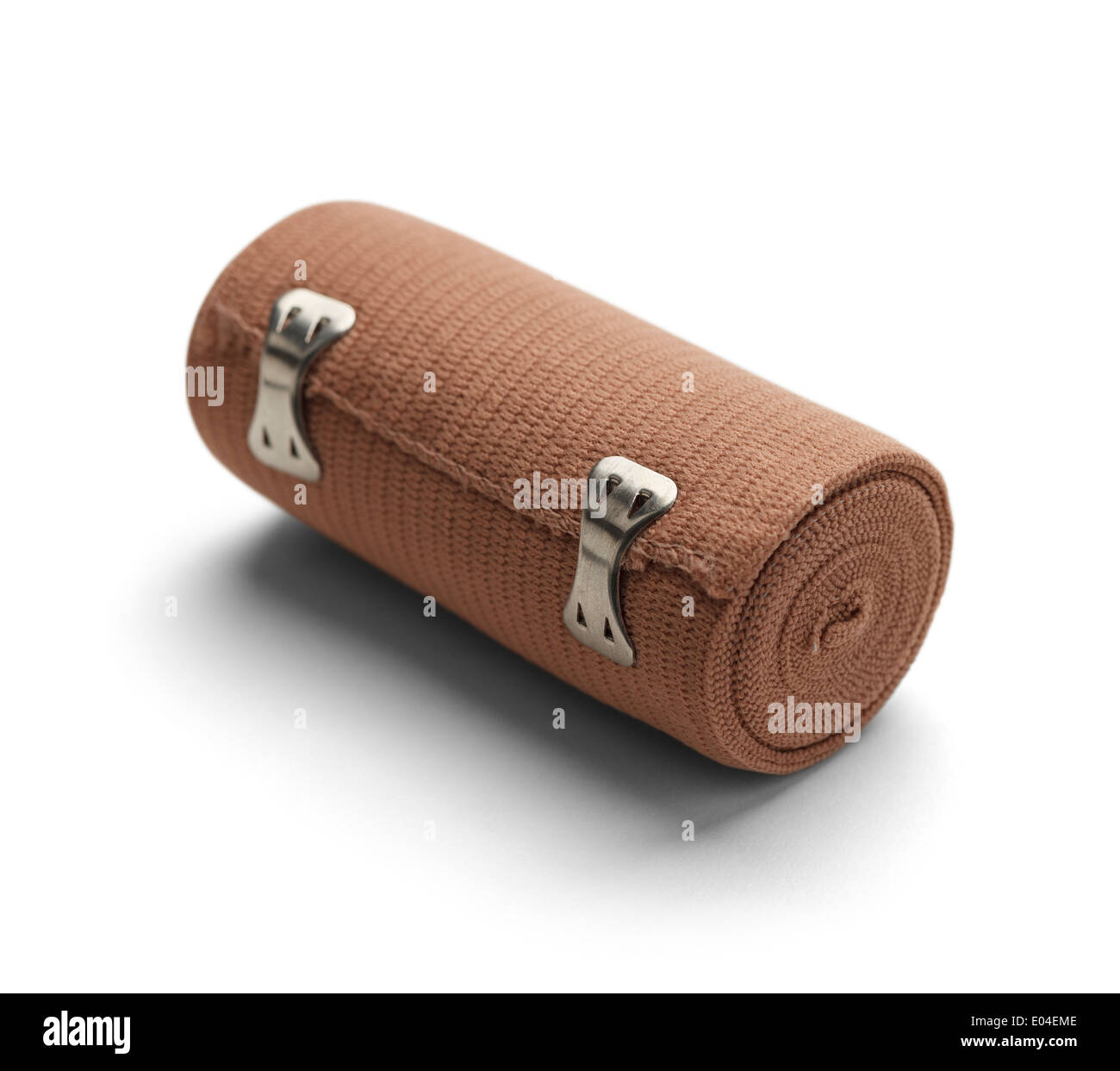 Brown Bandage Roll Isolated on White Background Stock Photo - Alamy
