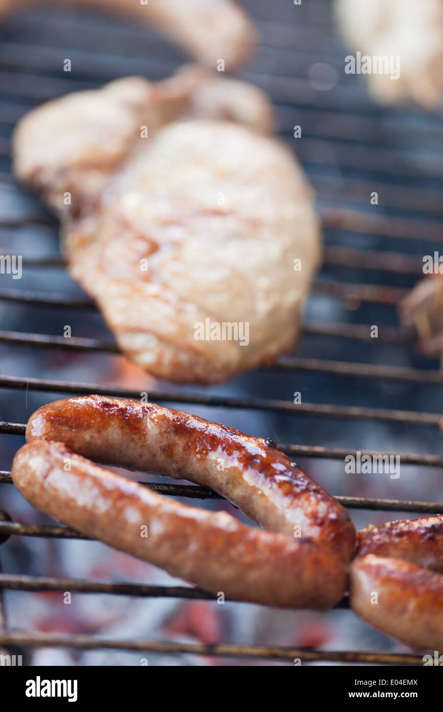 Cooking several meats hi-res stock photography and images - Alamy