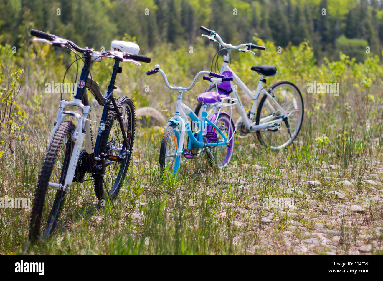 Summer escape on bicycles Stock Photo - Alamy