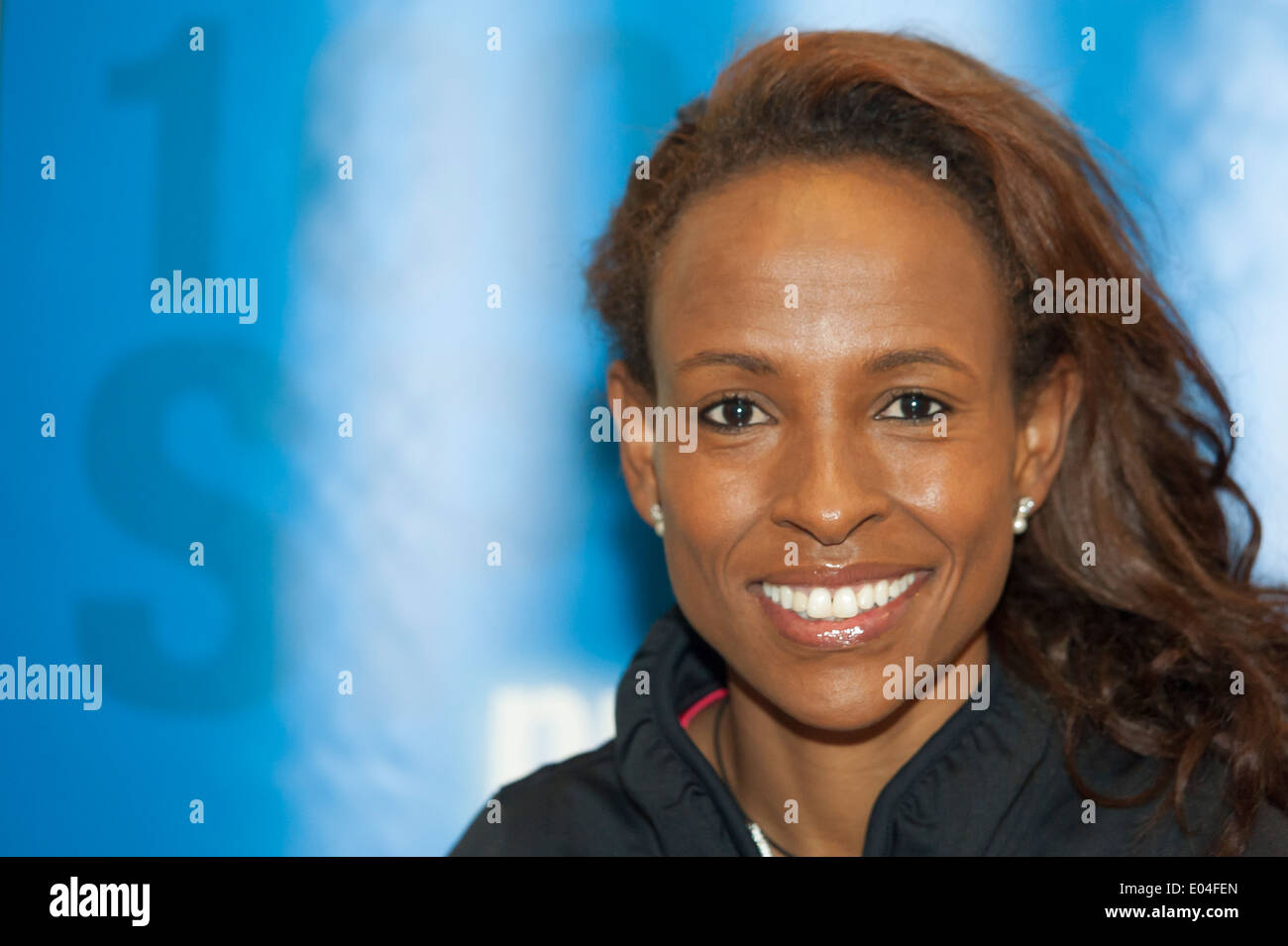 Ethiopian long distance runner Meseret Defar at the press conference a ...