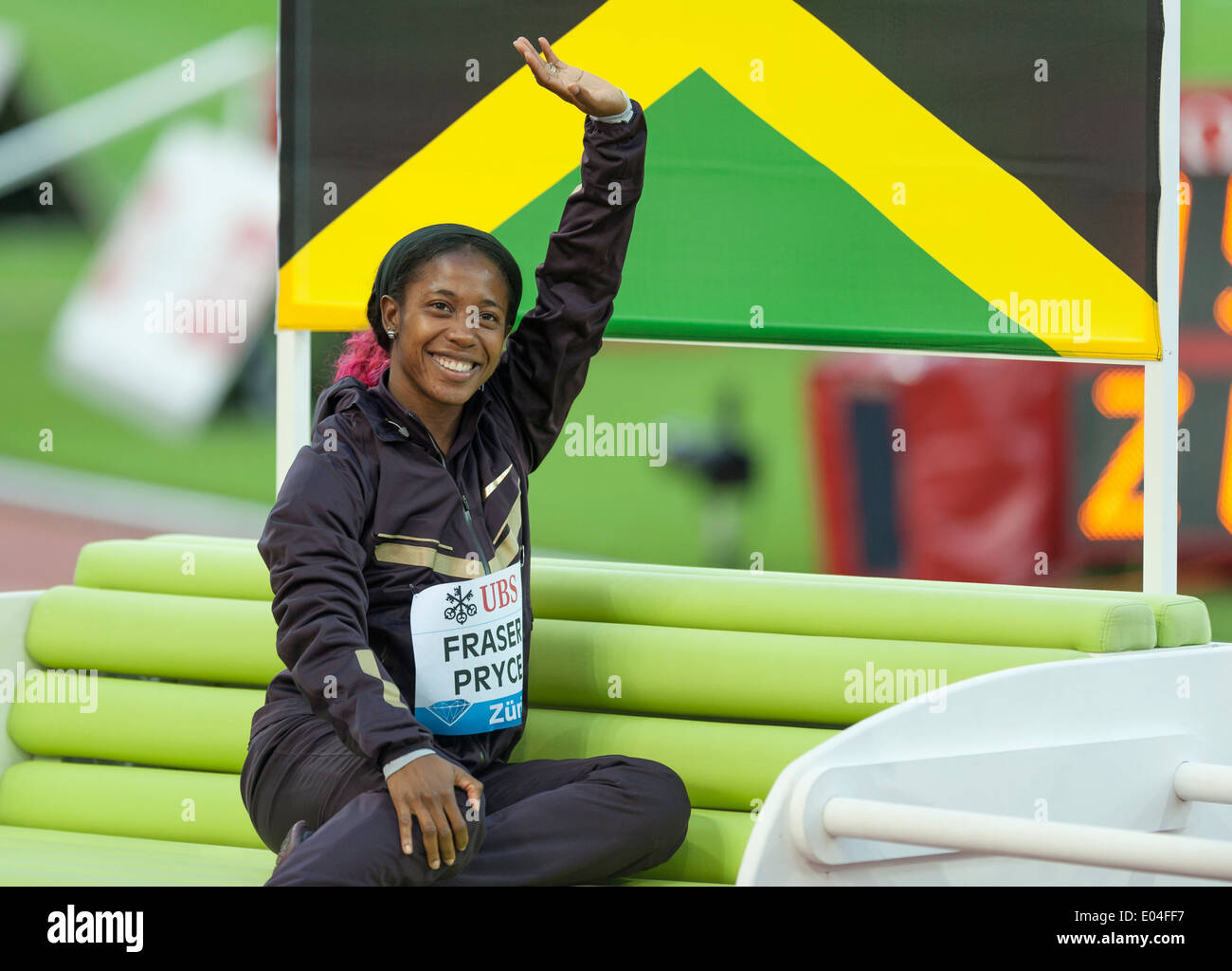 Jamaican sprinter Shelly-Ann Fraser-Pryce during the athletes ...