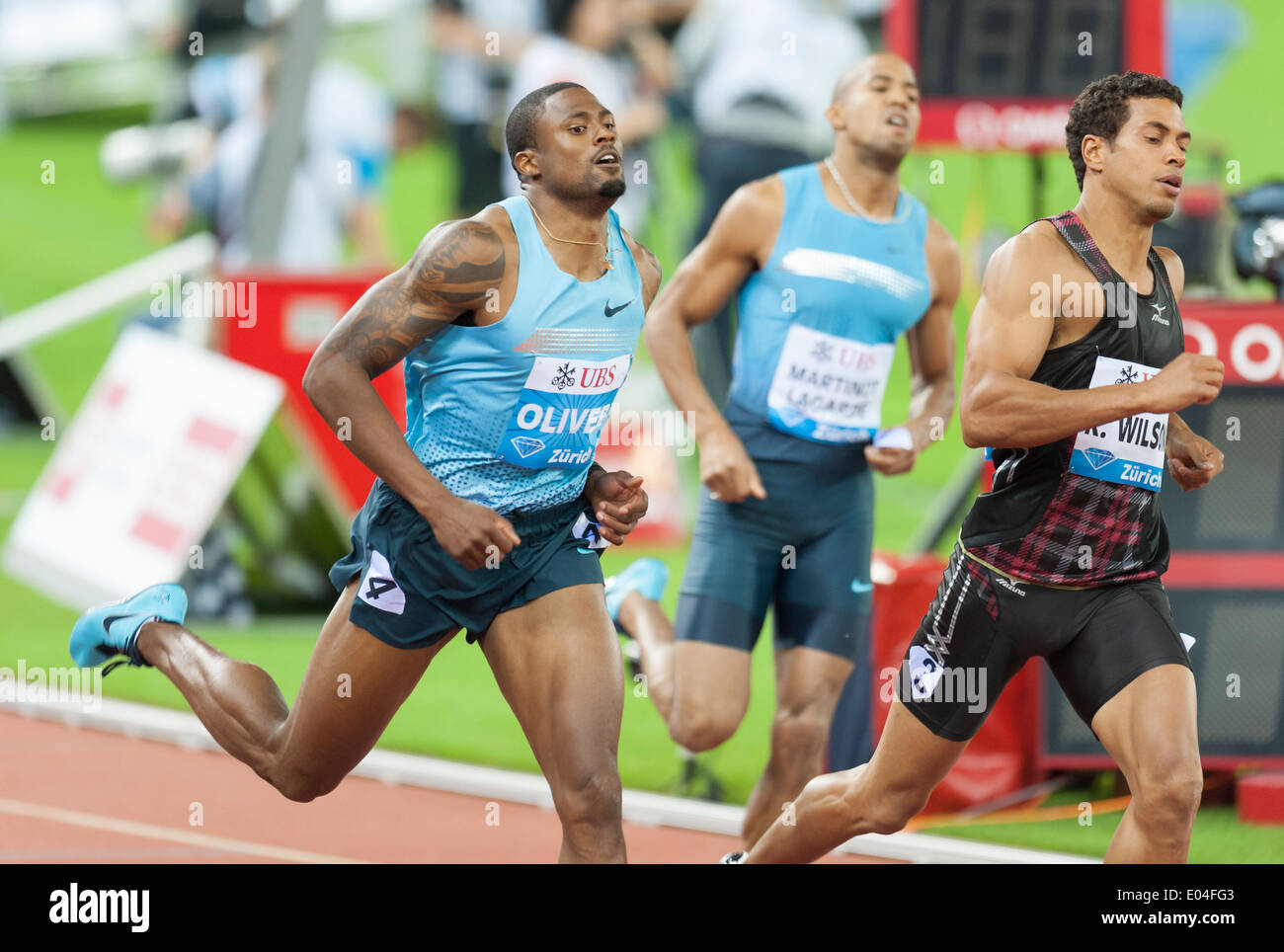 US athlete David Oliver after winning the 110m hurdles at IAAF Diamond ...