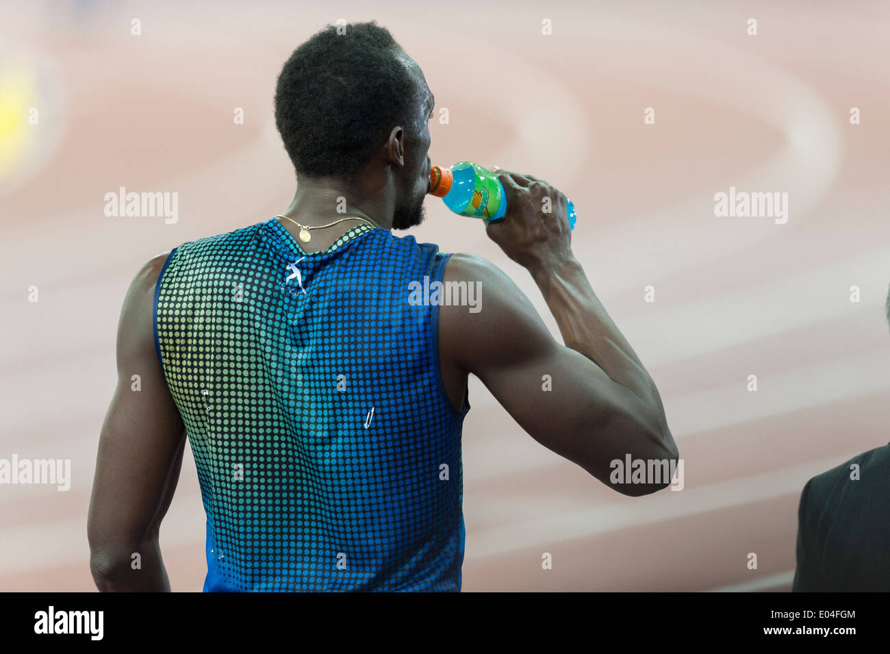 Usain Bolt (JAM) after his victory at the 100m IAAF Diamond League ...