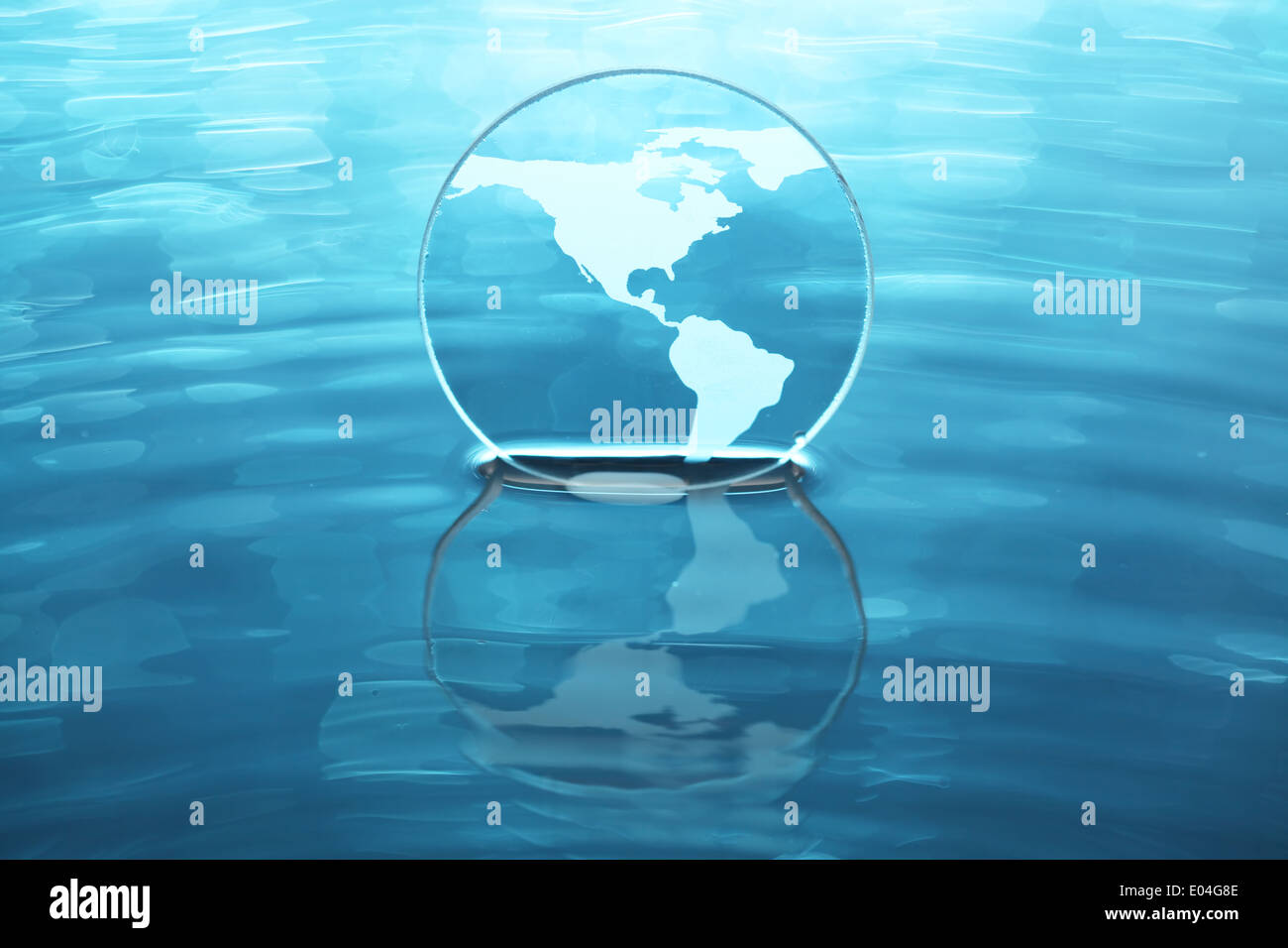 Earth on water Stock Photo - Alamy
